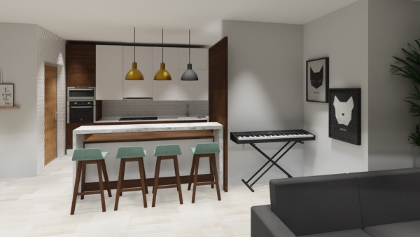 Foto: Open Space- Cozinha e Sala de Lady Design #350800 - Habitissimo